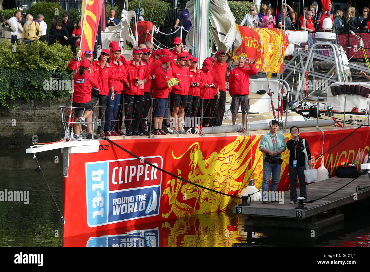 Sailing - Clipper Round the World Race - Start - London Stock Photo - Alamy
