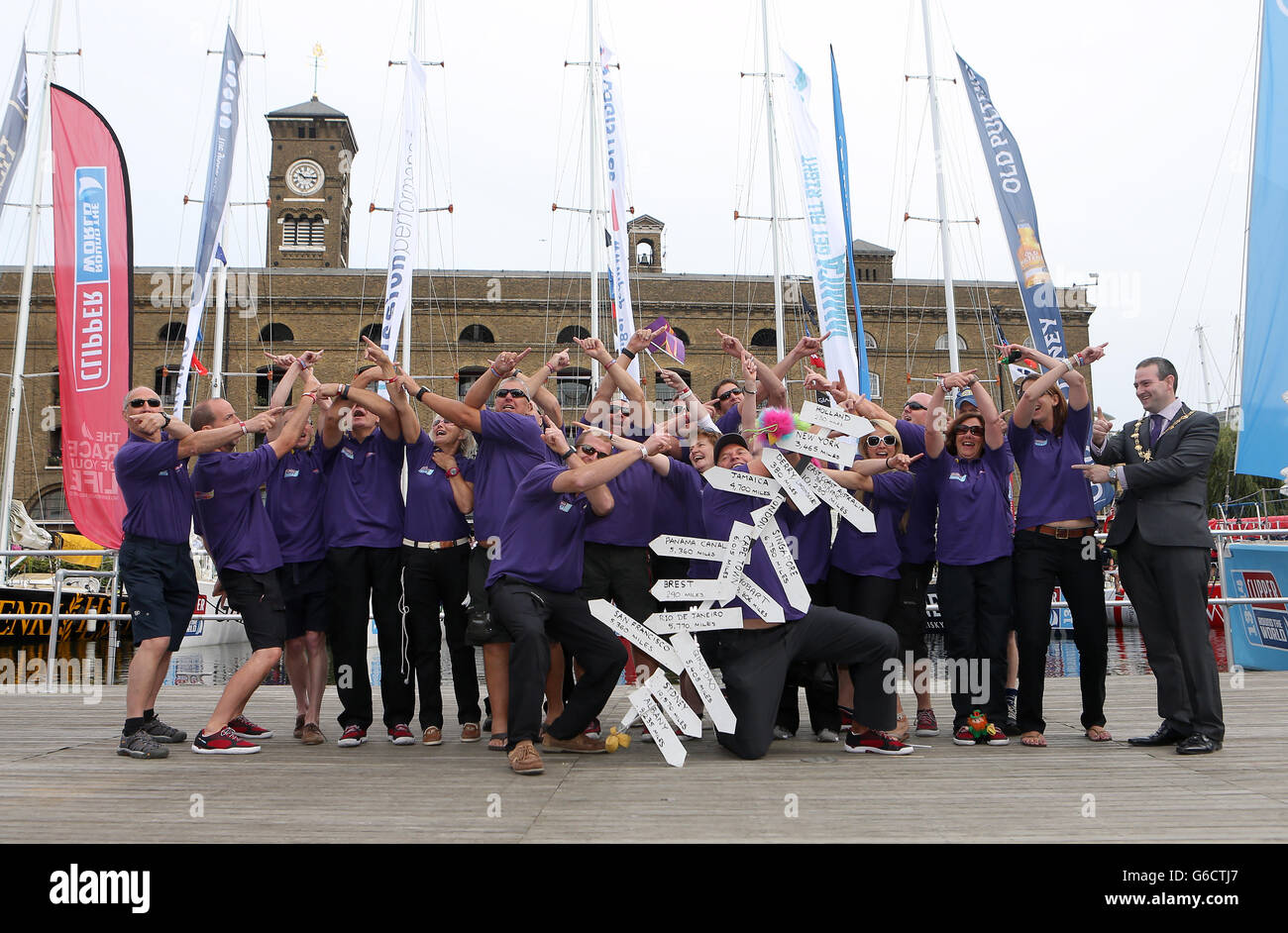 Sailing - Clipper Round the World Race - Start - London Stock Photo - Alamy