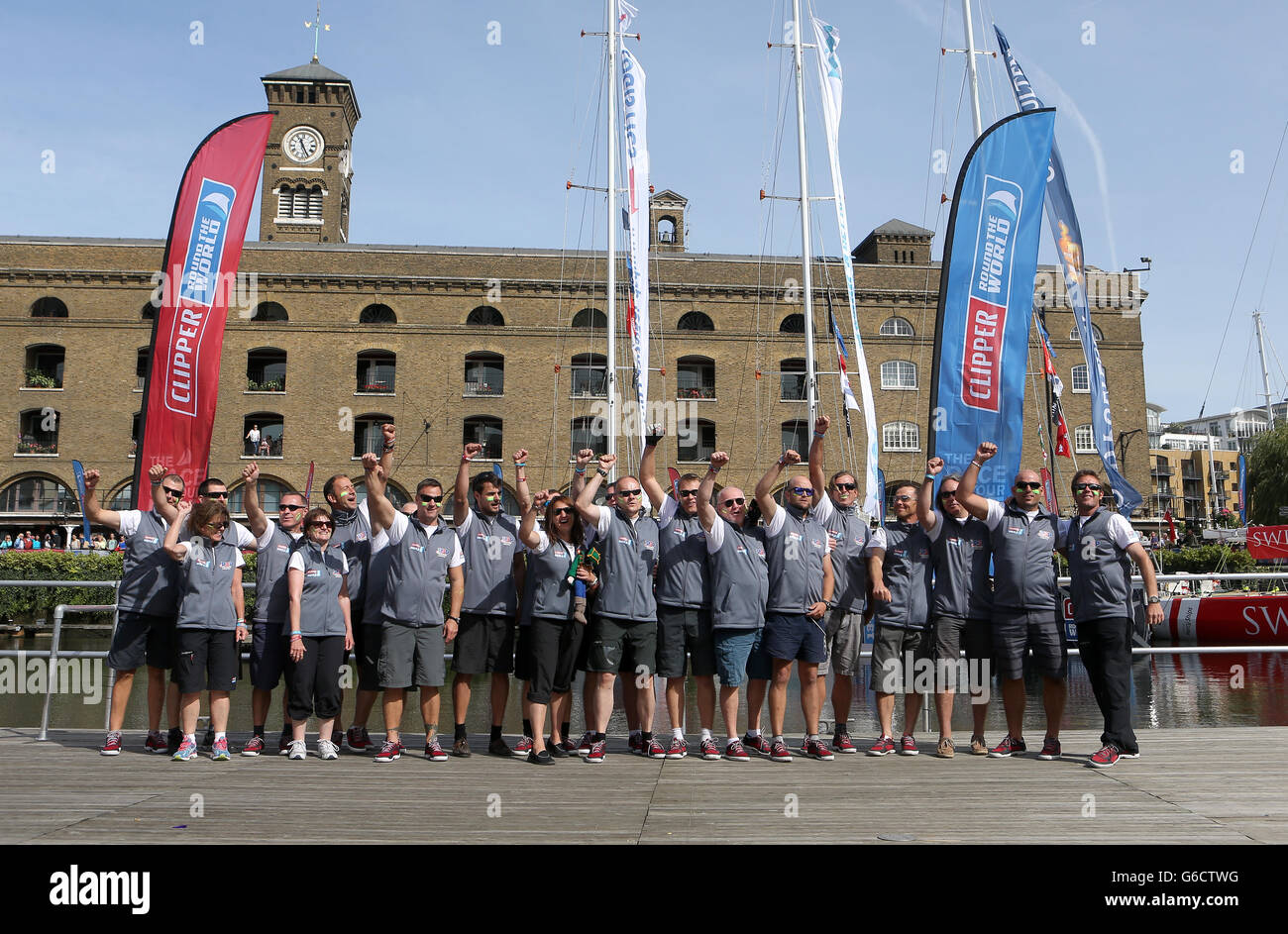 PSP Logistics crew members during the start of the Clipper Round the ...
