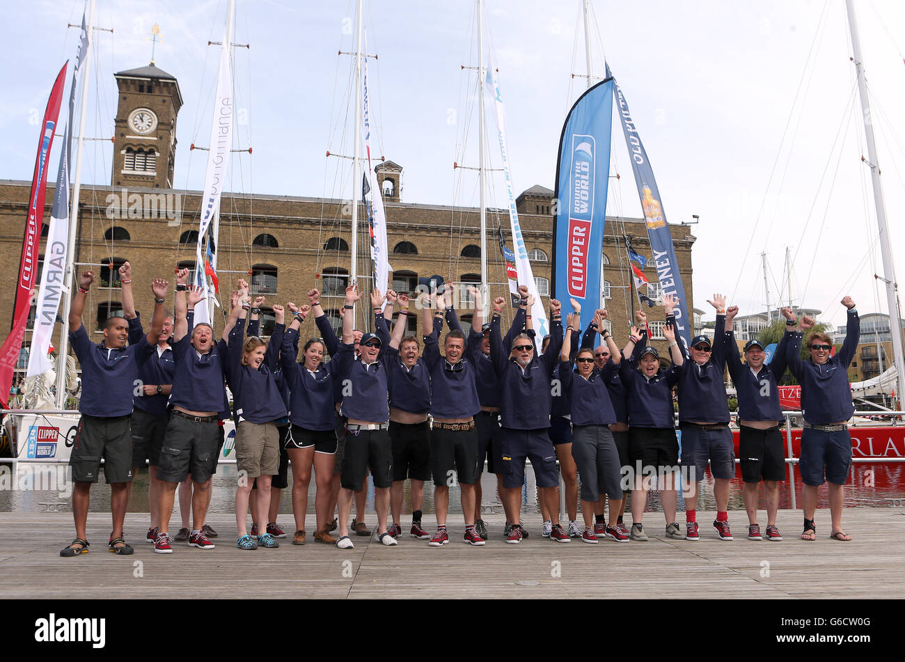 Mission Performance crew members during the start of the Clipper Round ...