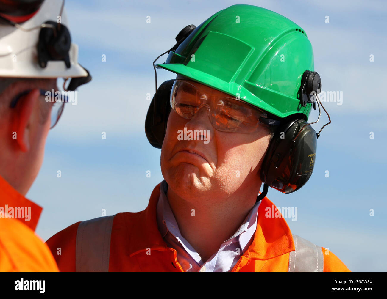 Chancellor George Osborne during a visit to the Montrose Platform in ...