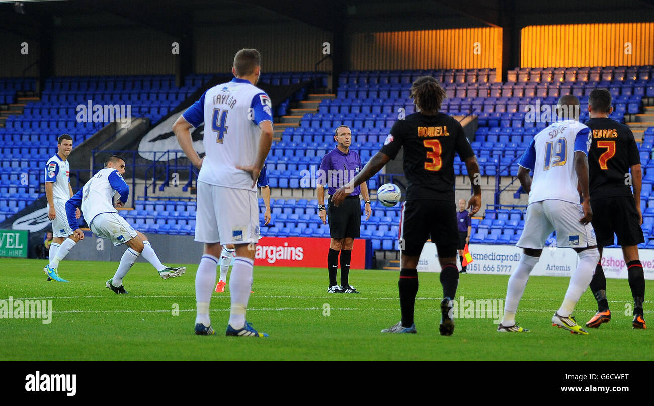 Tranmere Rovers' Evan Horwood scores his teams 1st goal against ...