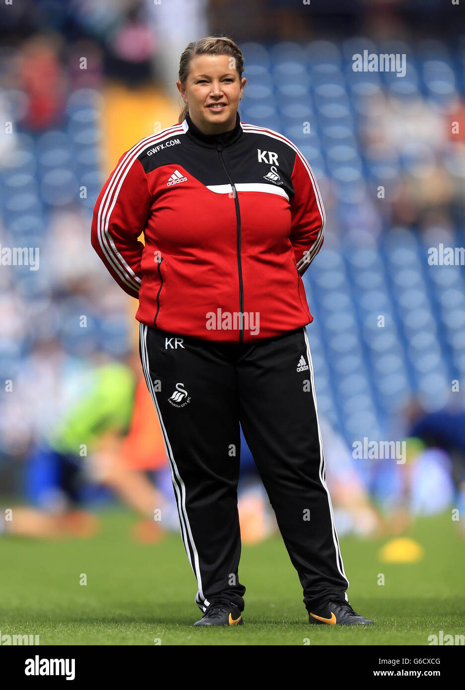 Football soccer staff physiotherapist full length hi-res stock ...
