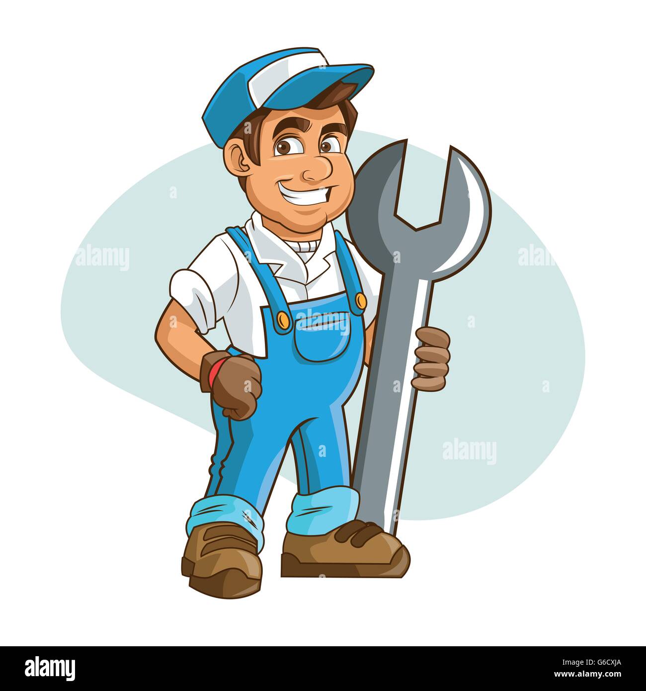 Plumbing service. Plumber cartoon design. vector graphic Stock Vector ...