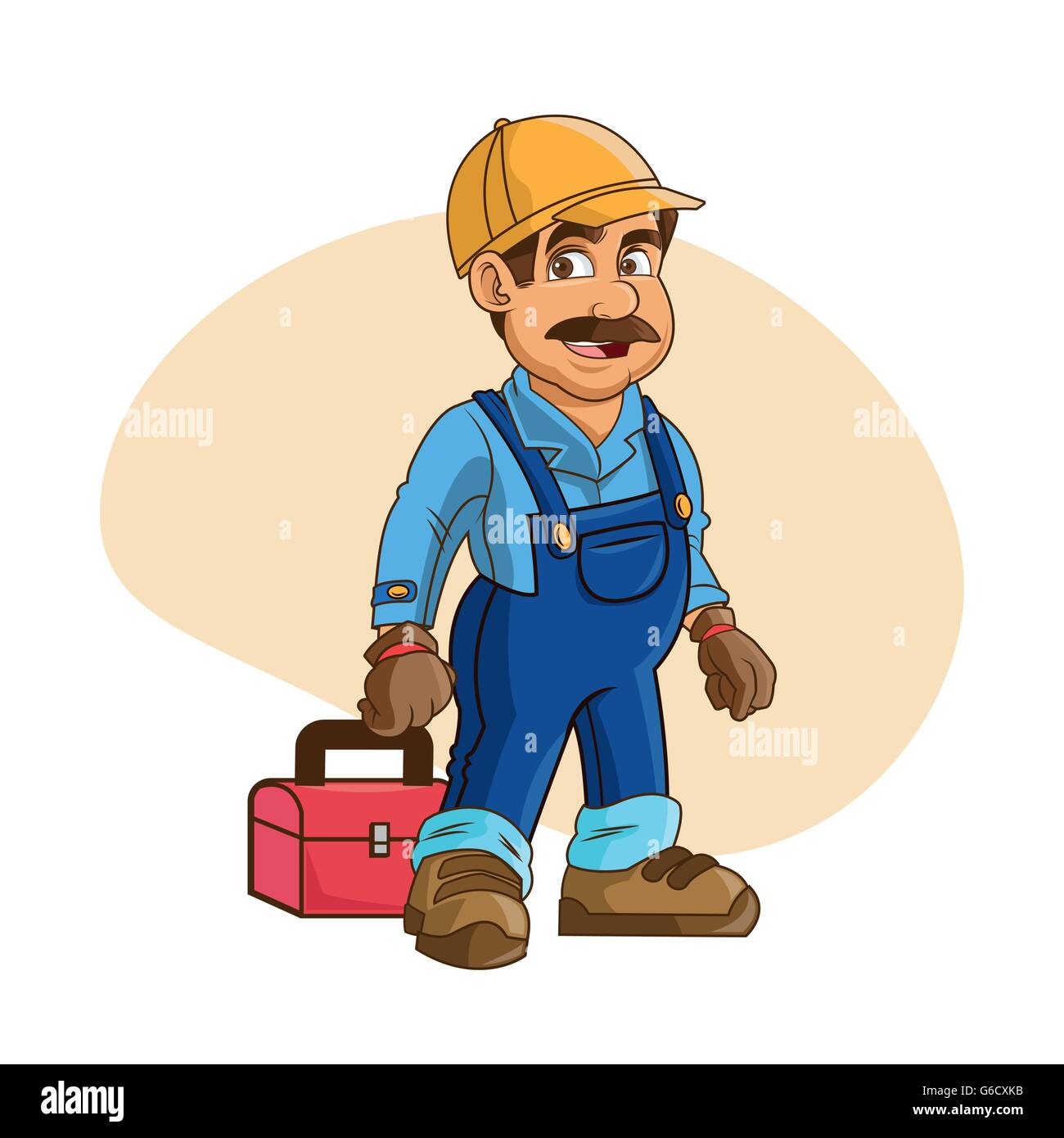 Plumbing Service Plumber Cartoon Design Stock Photos & Plumbing Service ...