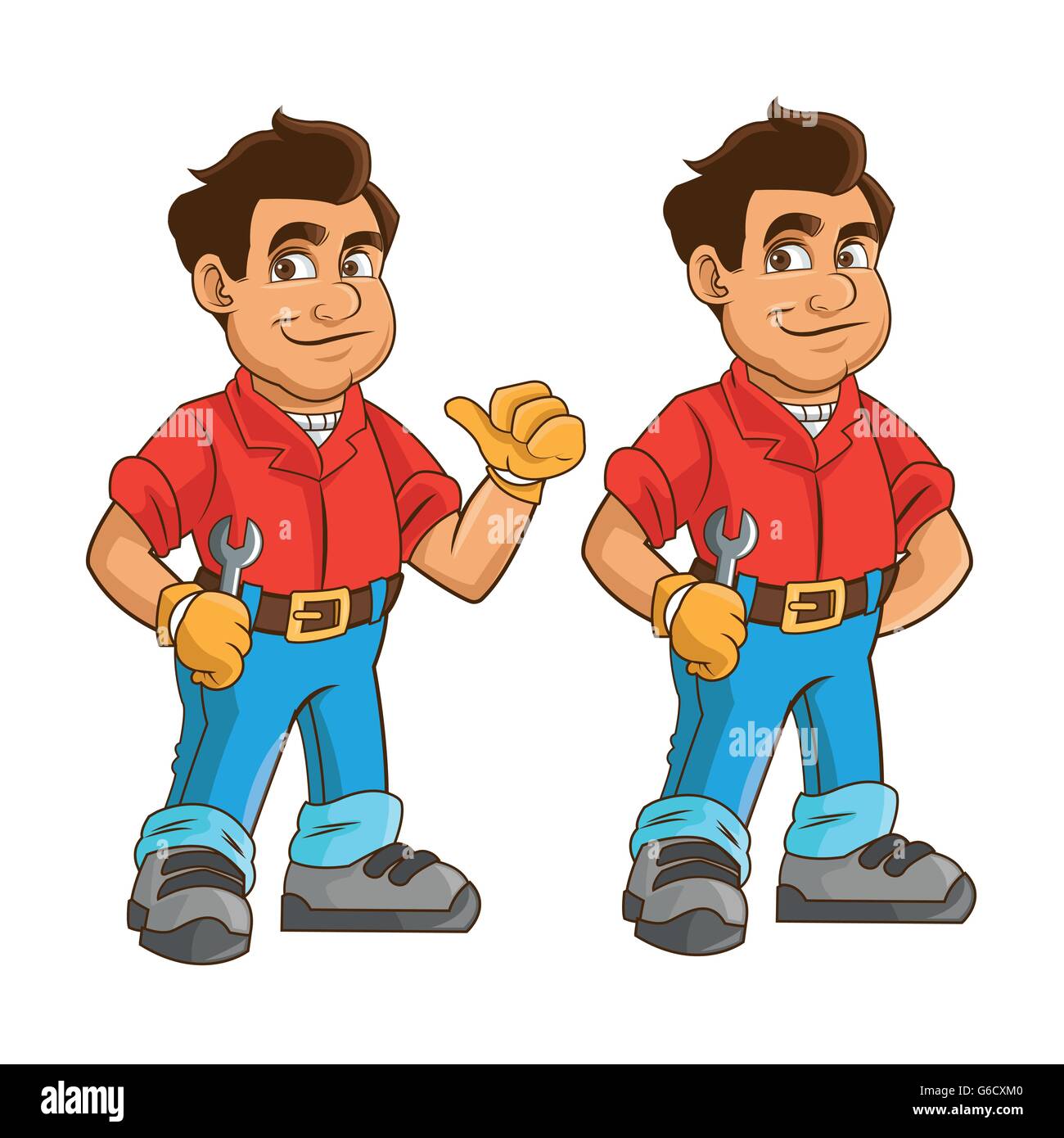 Plumbing service. Plumber cartoon design. vector graphic Stock Vector ...
