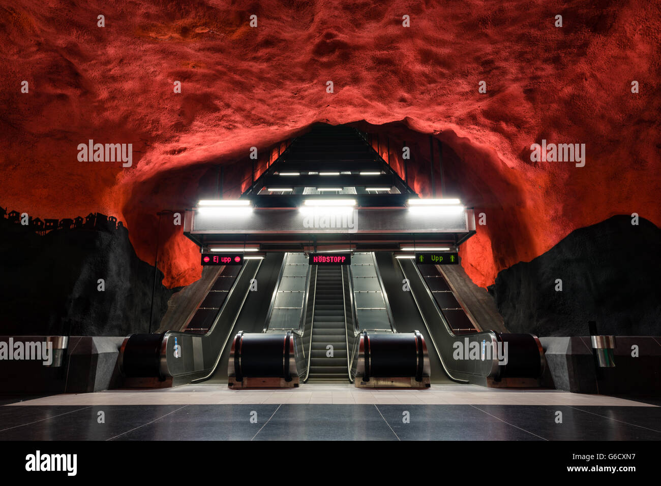 Solna Centrum Metro Station in Stockholm, Sweden Stock Photo - Alamy