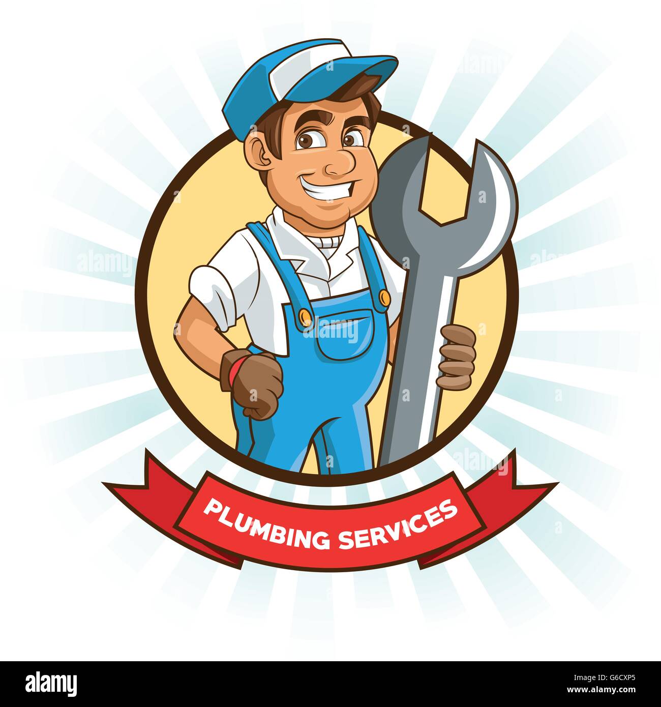 Plumbing service. Plumber cartoon design. vector graphic Stock Vector ...