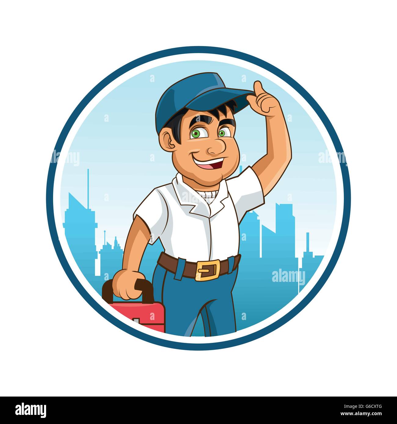 Plumbing service. Plumber cartoon design. vector graphic Stock Vector ...