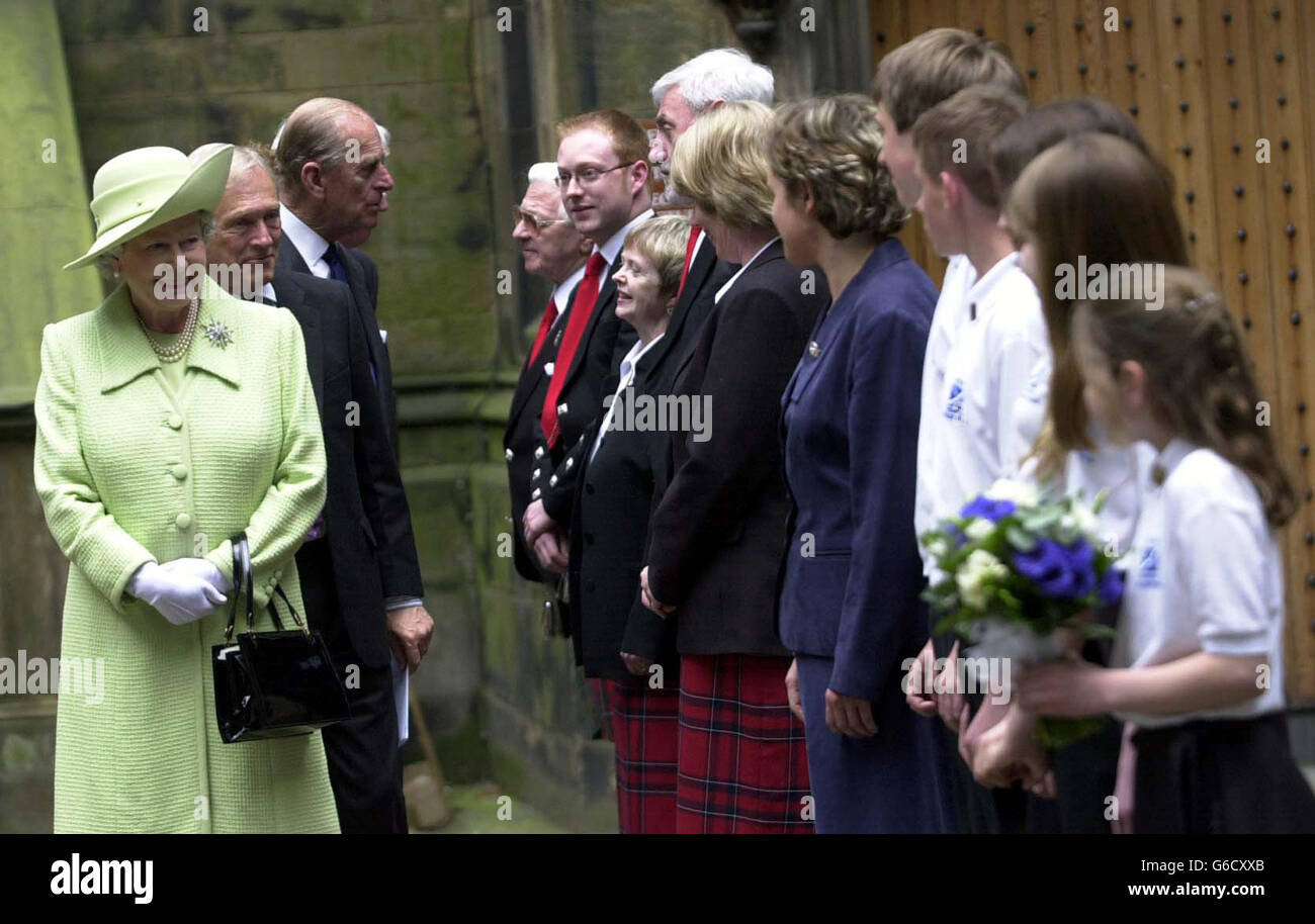 Her Majesty the Queen with Presiding Officer George Reid and Prince ...