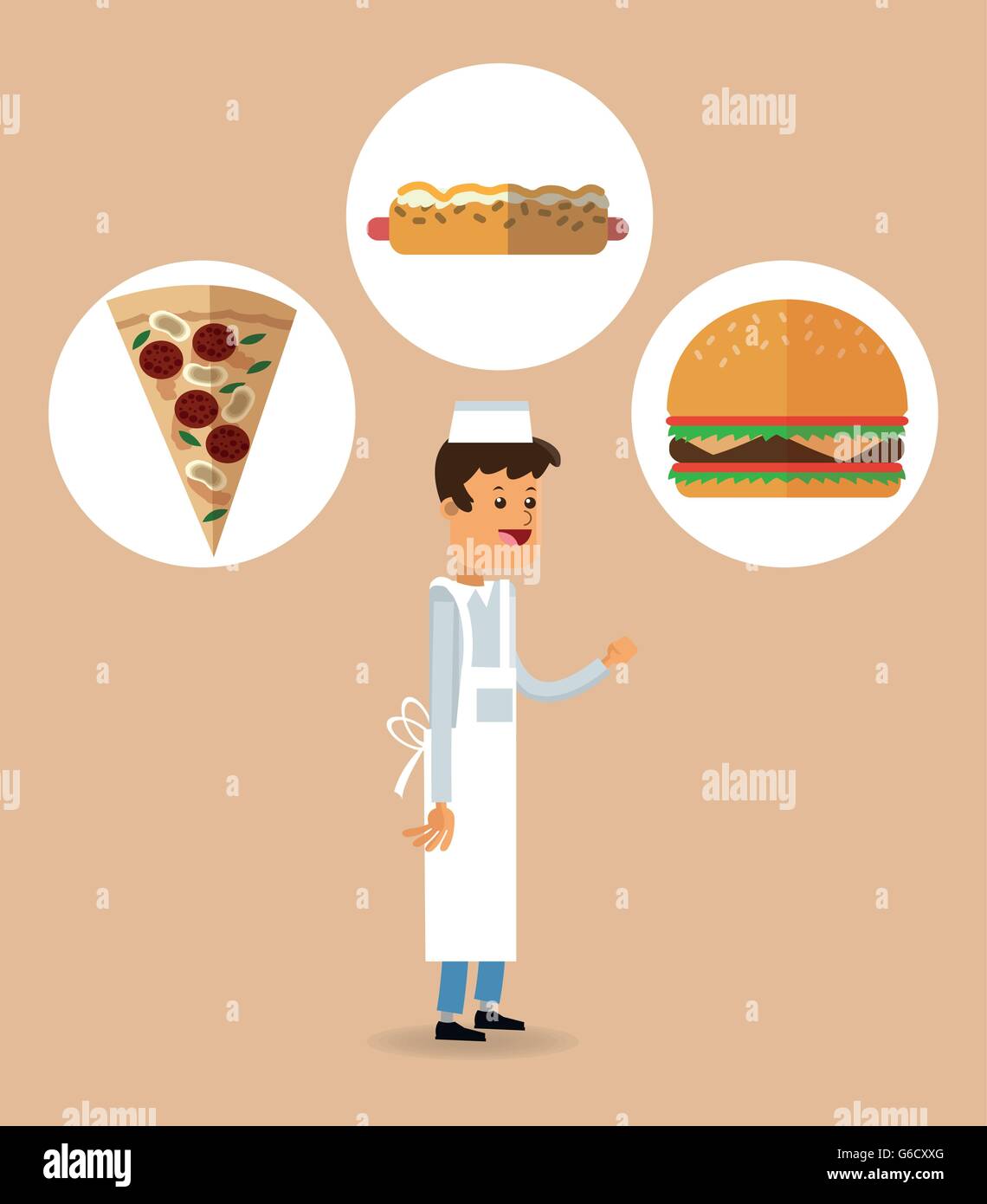 Delicius food. Chef icon. Delivery concept. graphic vector Stock Vector ...