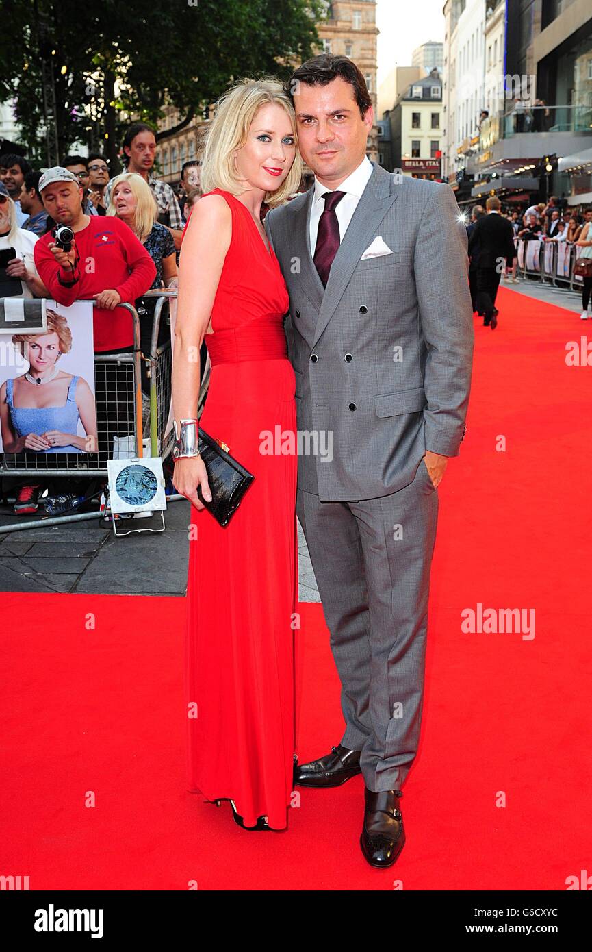 Daniel Pirrie and guest arriving for the Diana premiere at the Odeon ...