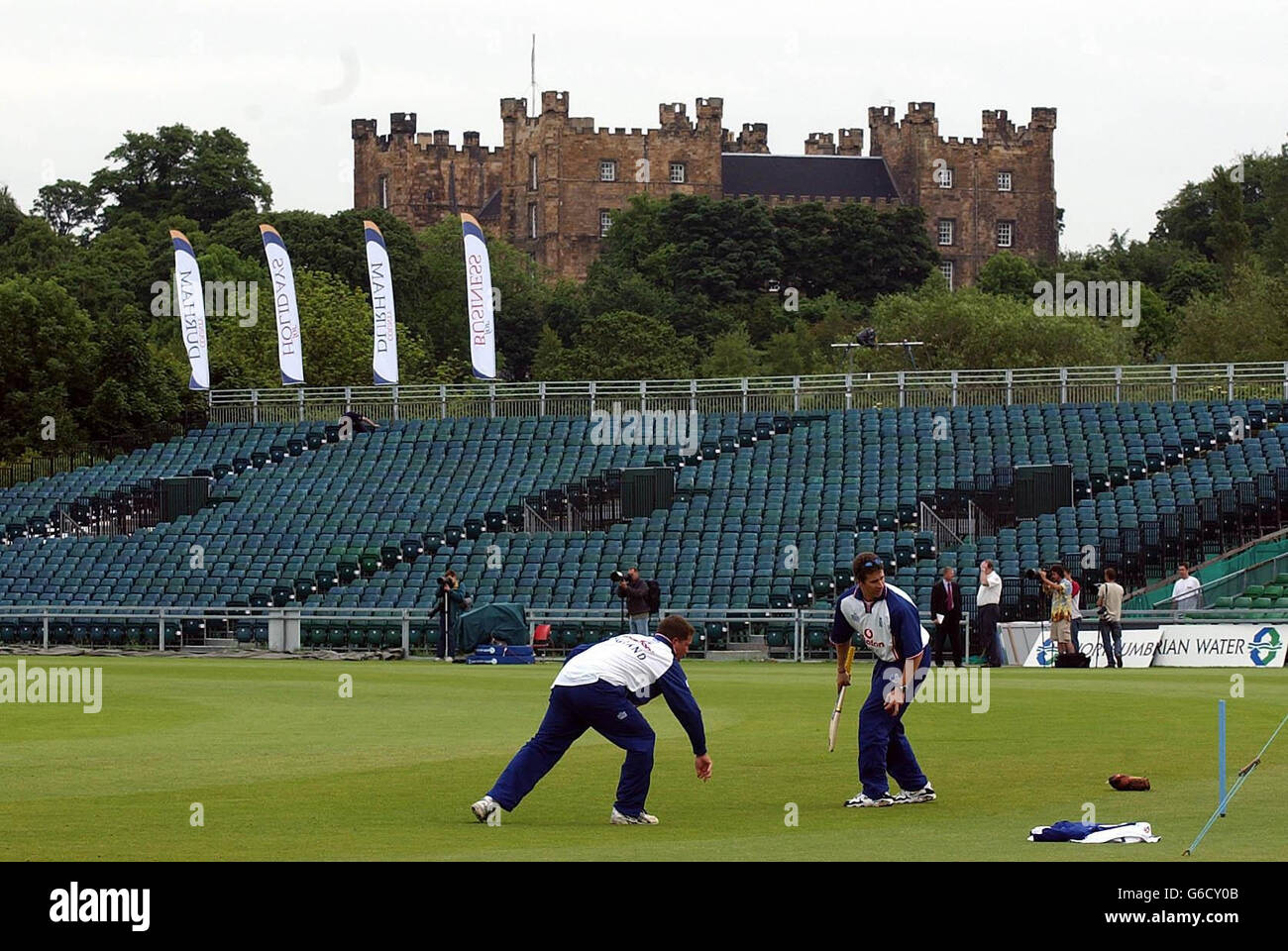 England train at the Riverside Ground of Durham County Cricket Club at ...