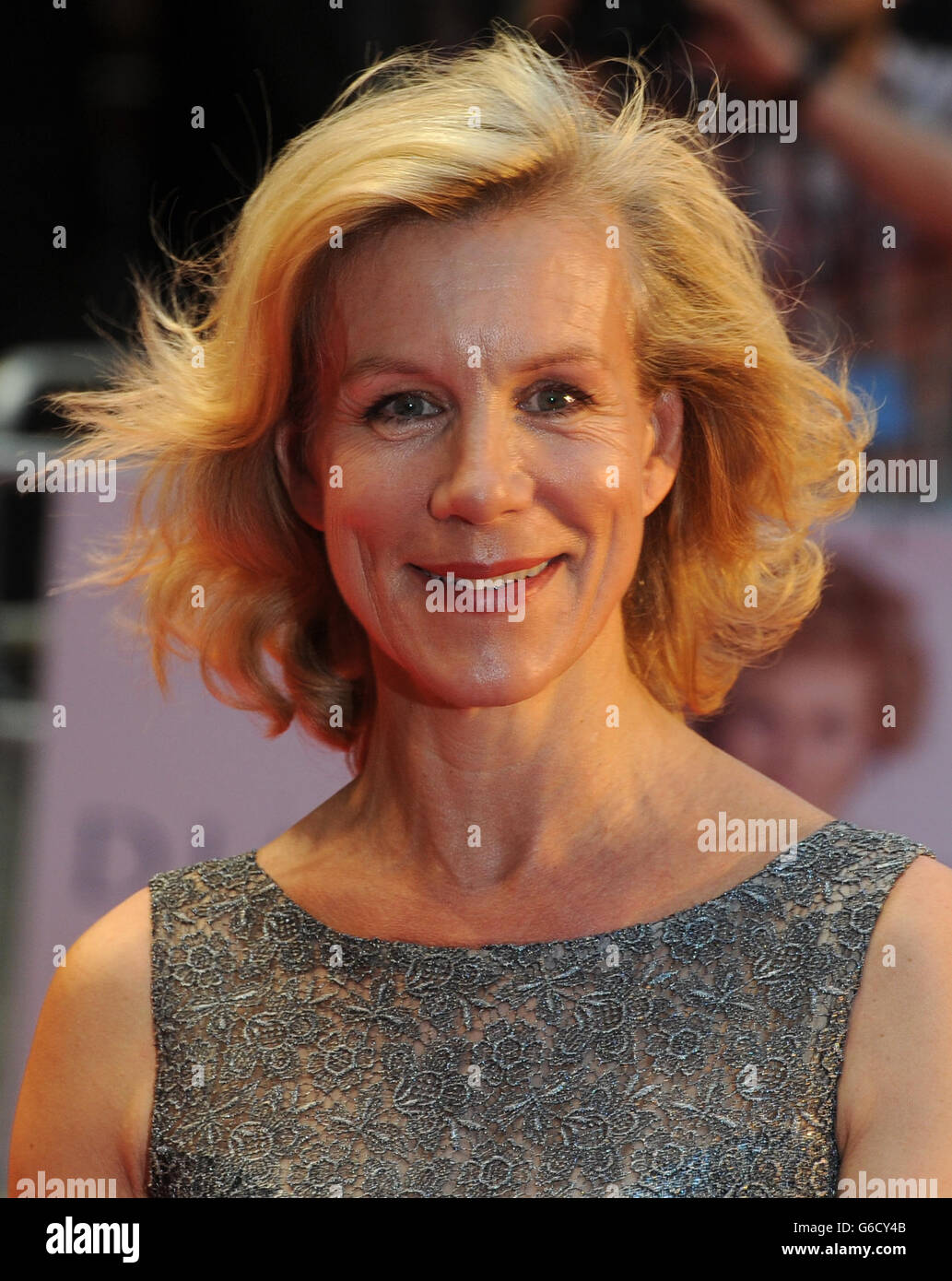 Juliet Stevenson arriving for the Diana premiere at the Odeon Leicester ...