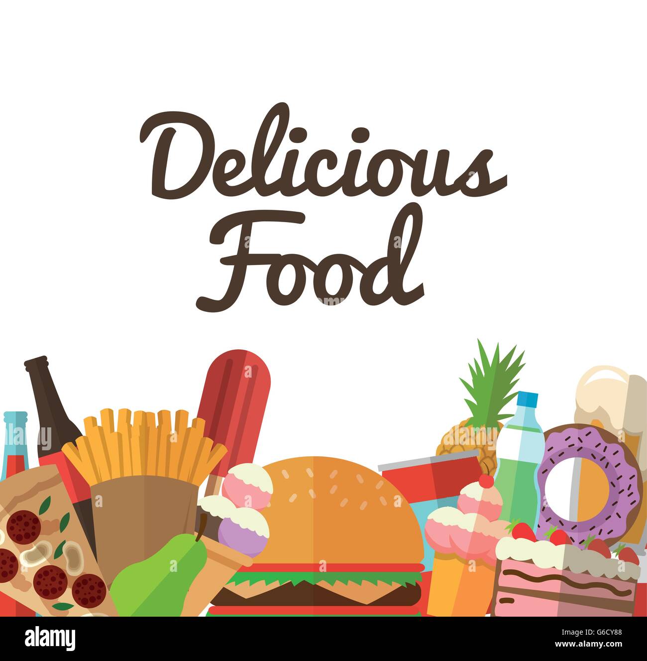 Delicius food. Food icon set icon. Menu concept. graphic vector Stock ...