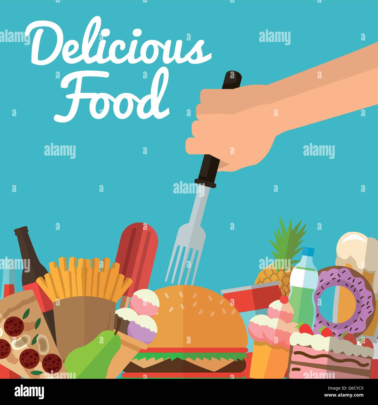 Delicius food. Food icon set icon. Menu concept. graphic vector Stock ...