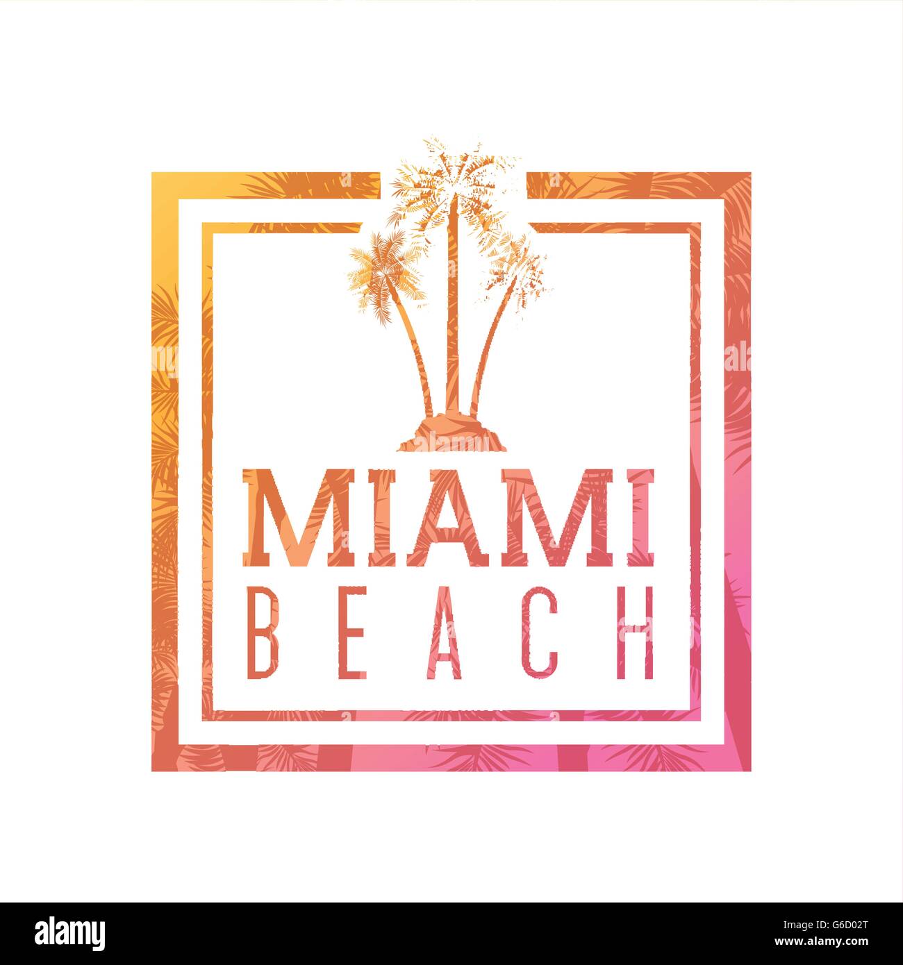 Palm tree icon miami florida hi-res stock photography and images - Alamy