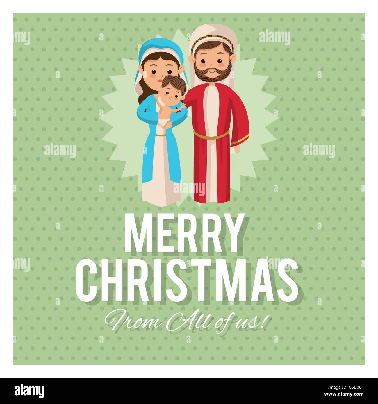 Holy family icon. Merry Christmas design. Vector graphic Stock Vector ...