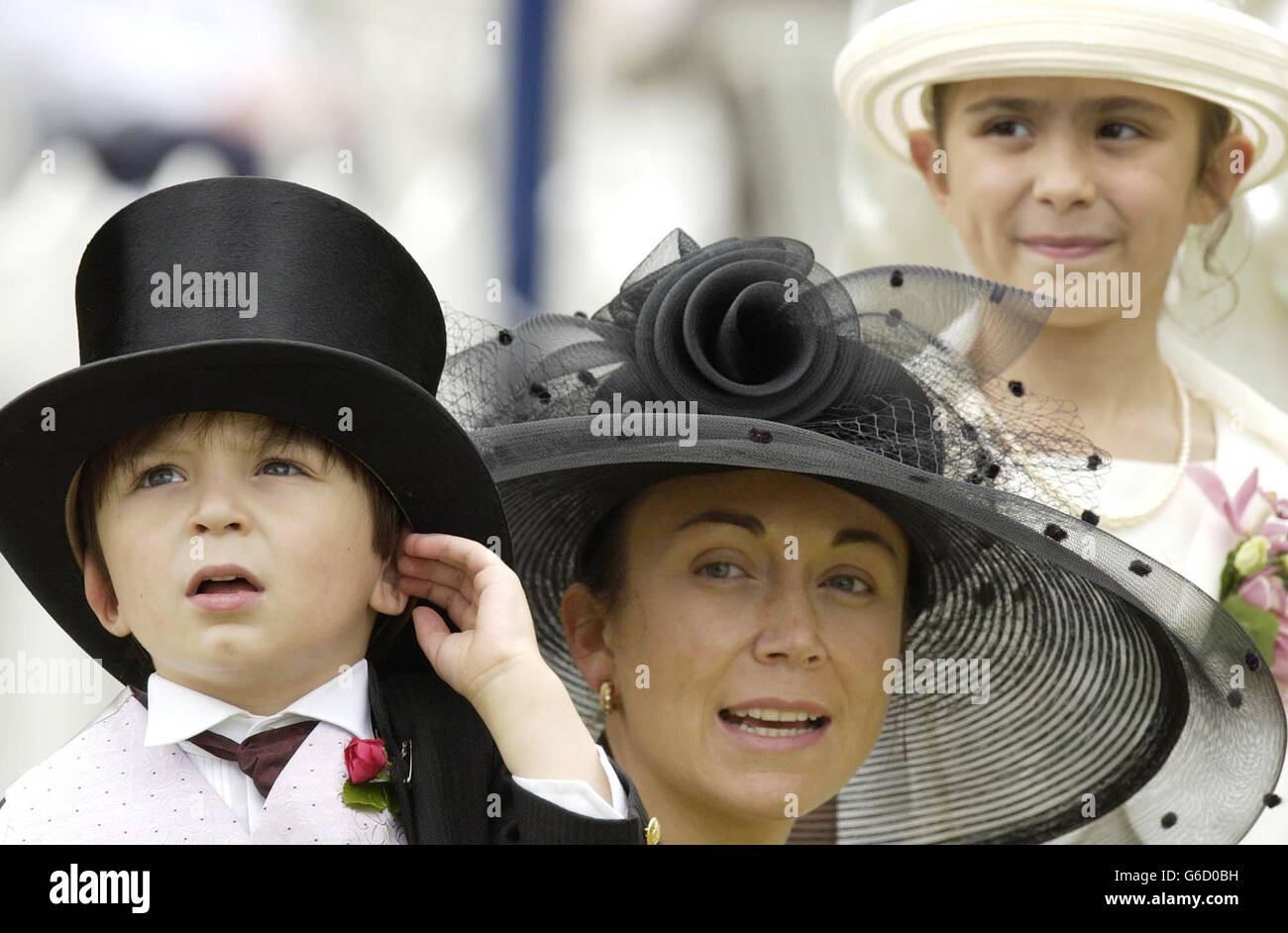 Charles Oliver Newman, 4, from Bush Heath, Hertfordshire, joins his ...