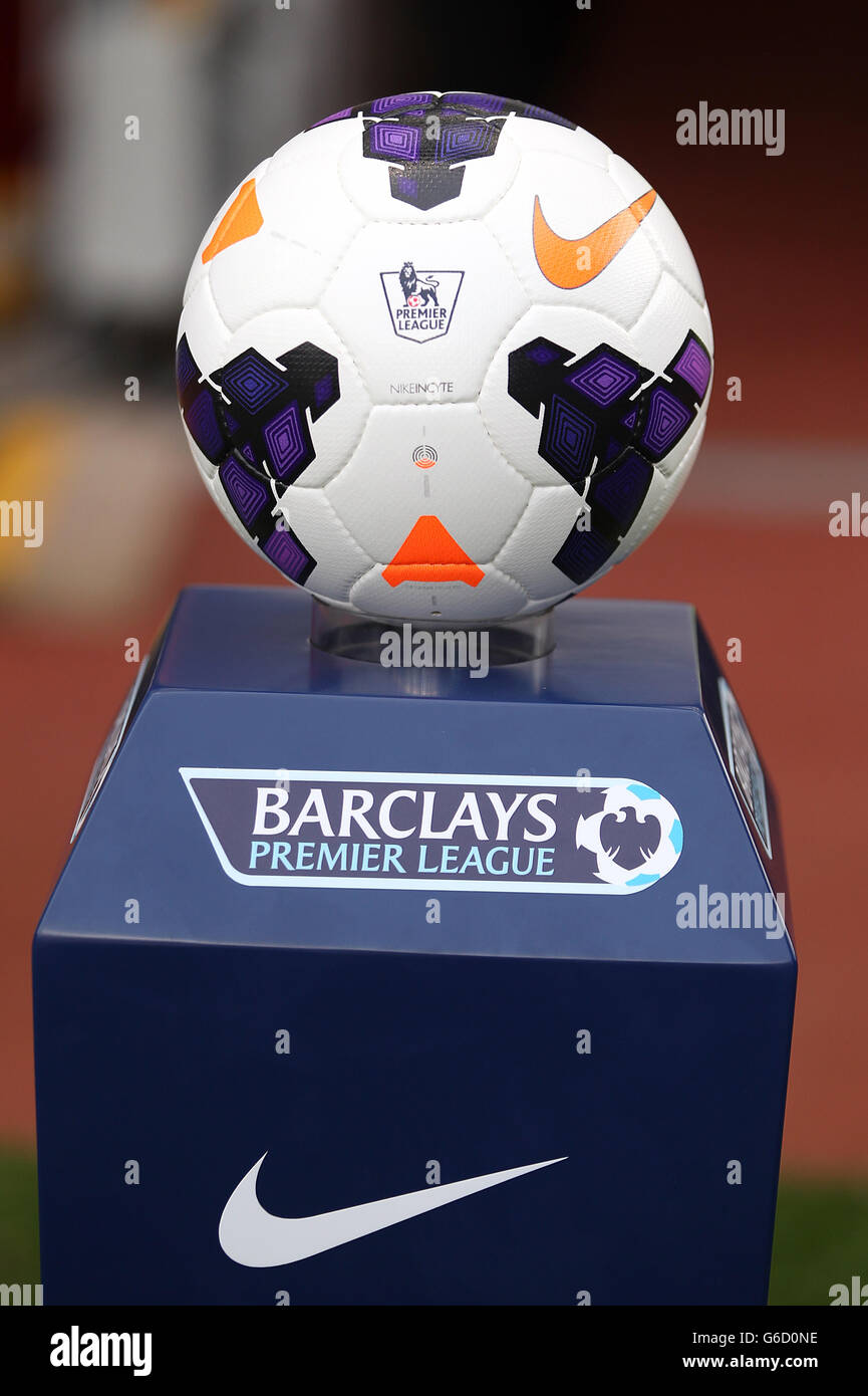 Premier league match ball on a stand hi-res stock photography and ...