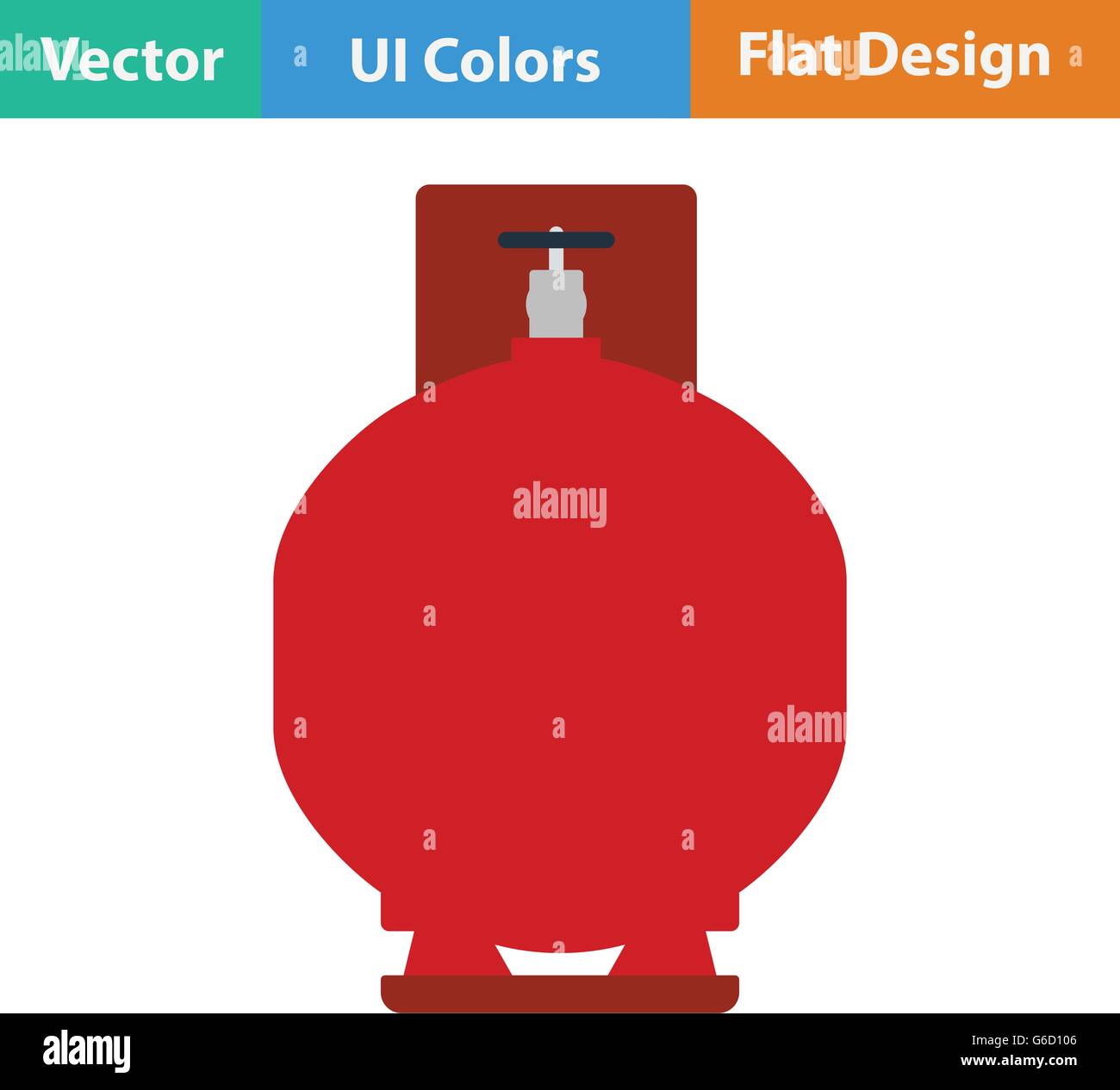 Red color propane gas cylinder Stock Vector Images - Alamy