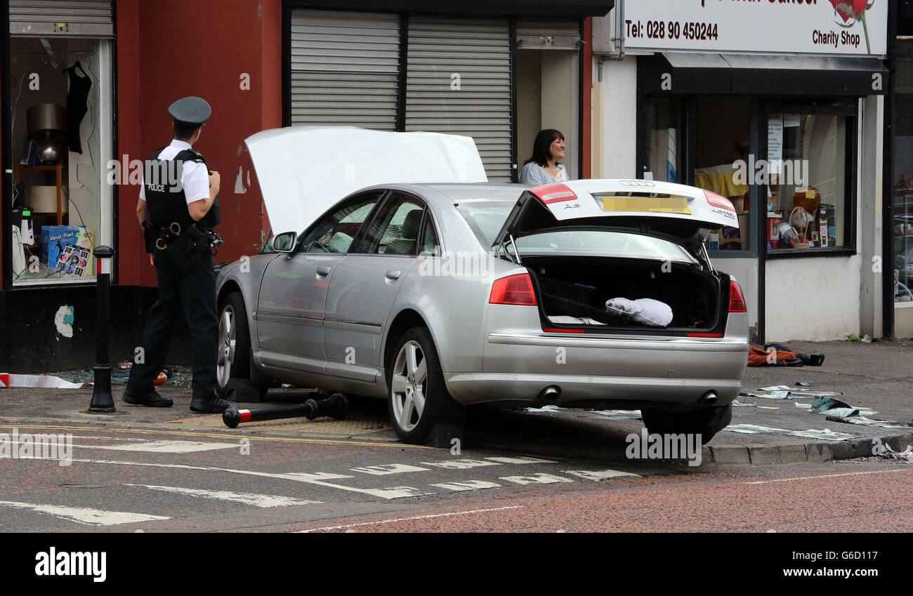Four in hospital after car crash Stock Photo - Alamy