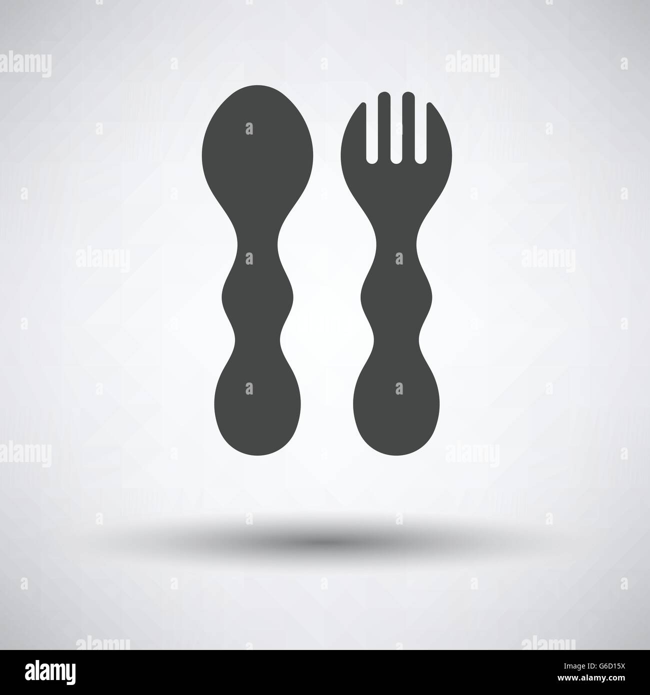 Silver baby spoon Stock Vector Images - Alamy