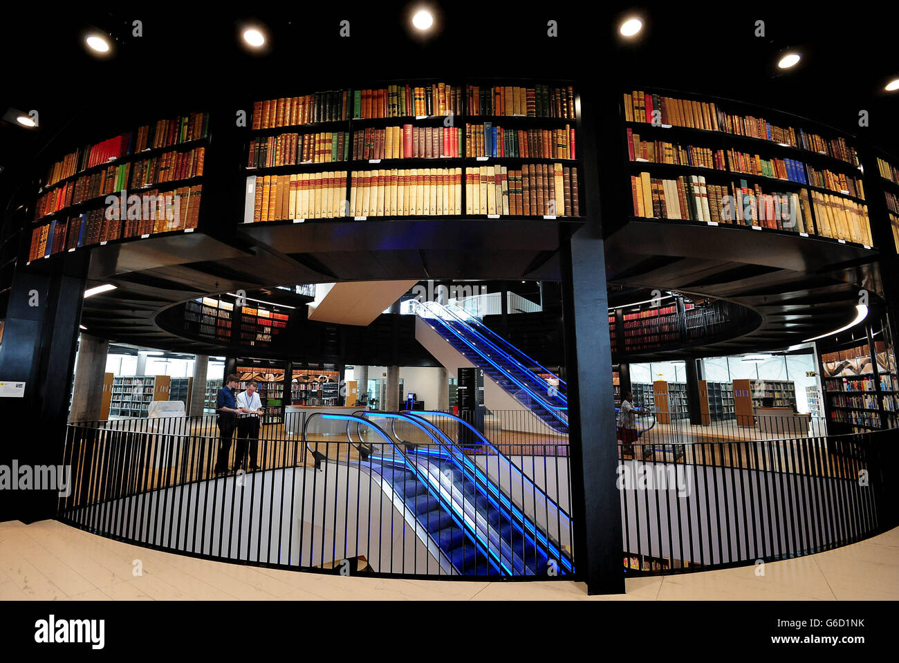 General view of book rotunda at the Library of Birmingham ahead of its ...
