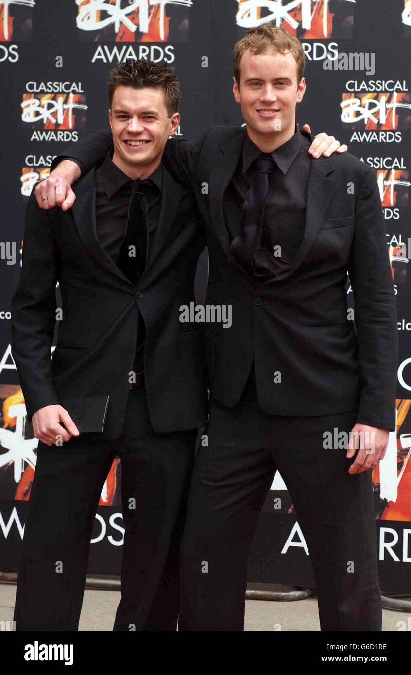 Duel Classical BRIT Awards. Duel arriving at the Royal Albert Hall, in ...