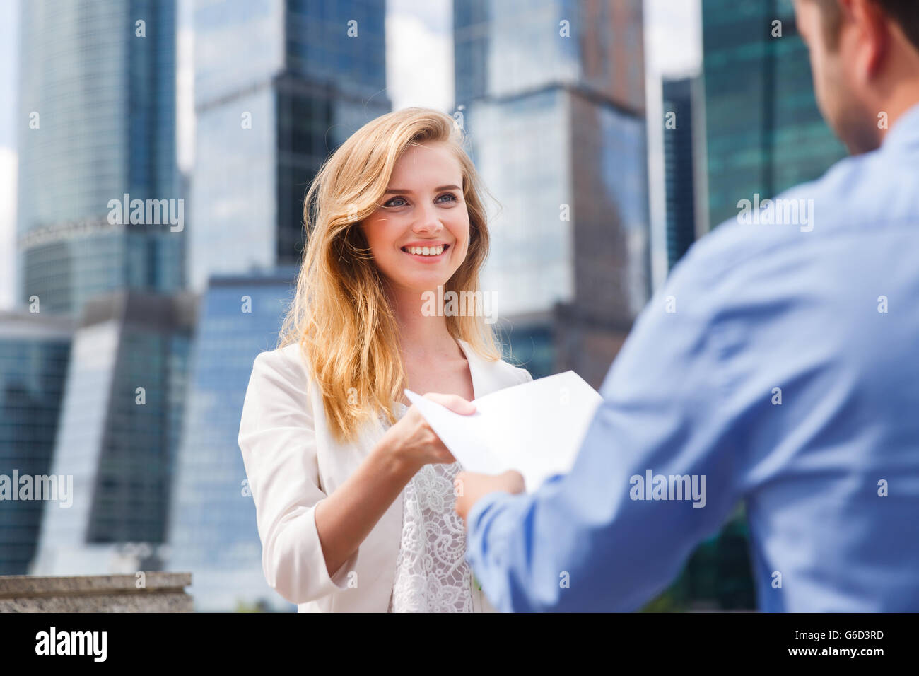 Business Handing Documents High Resolution Stock Photography and Images ...