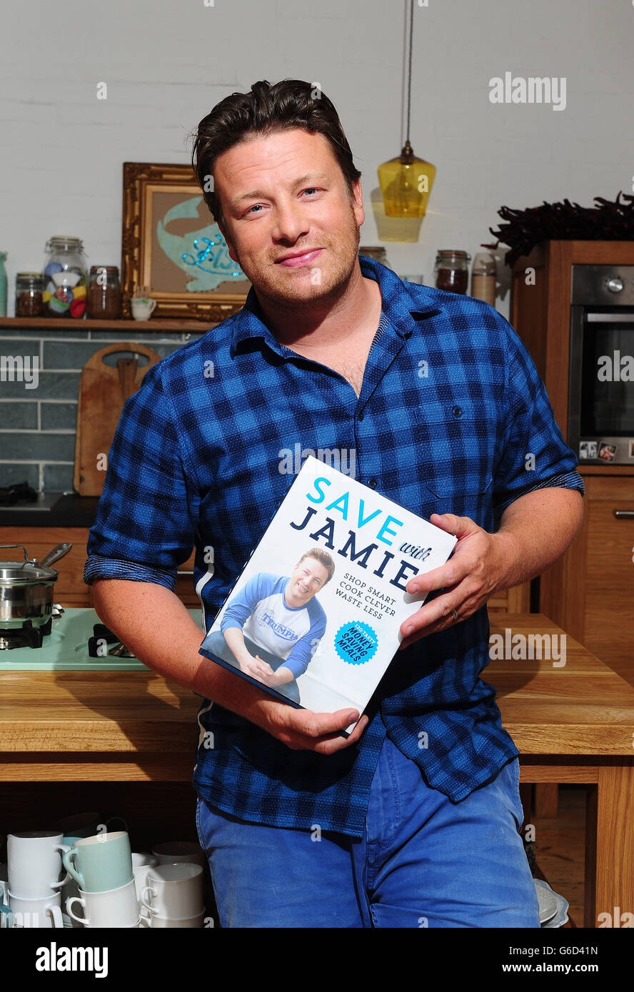 Jamie Oliver poses in a kitchen in London, ahead of the publication of ...