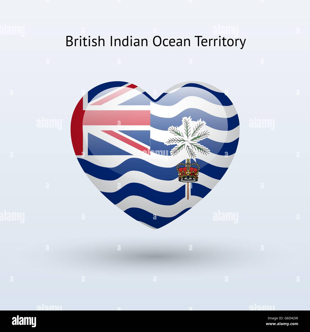 Love British Indian Ocean Territory symbol. Heart flag icon Stock ...