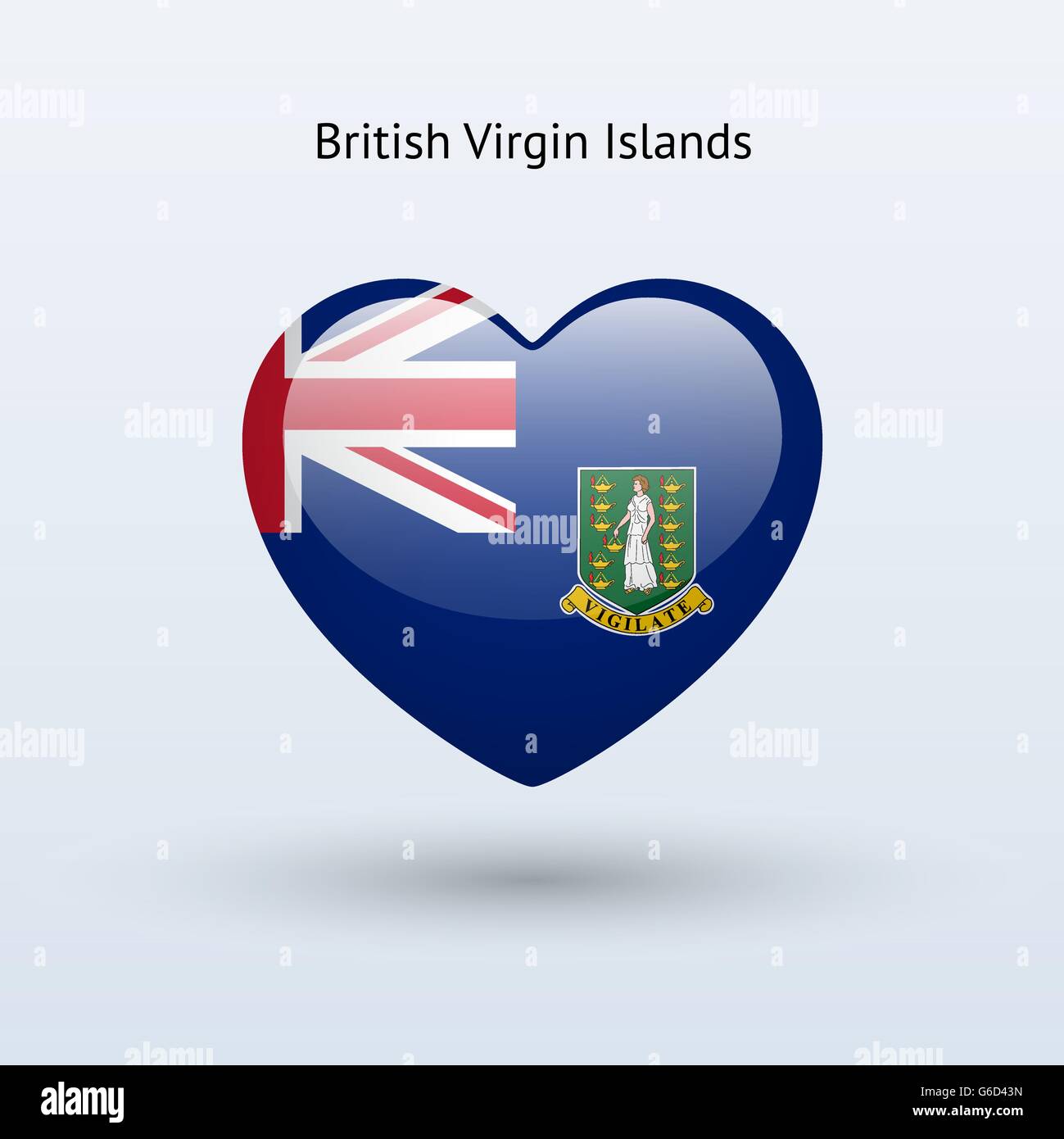 Love British Virgin Islands symbol. Heart flag icon Stock Vector Image ...