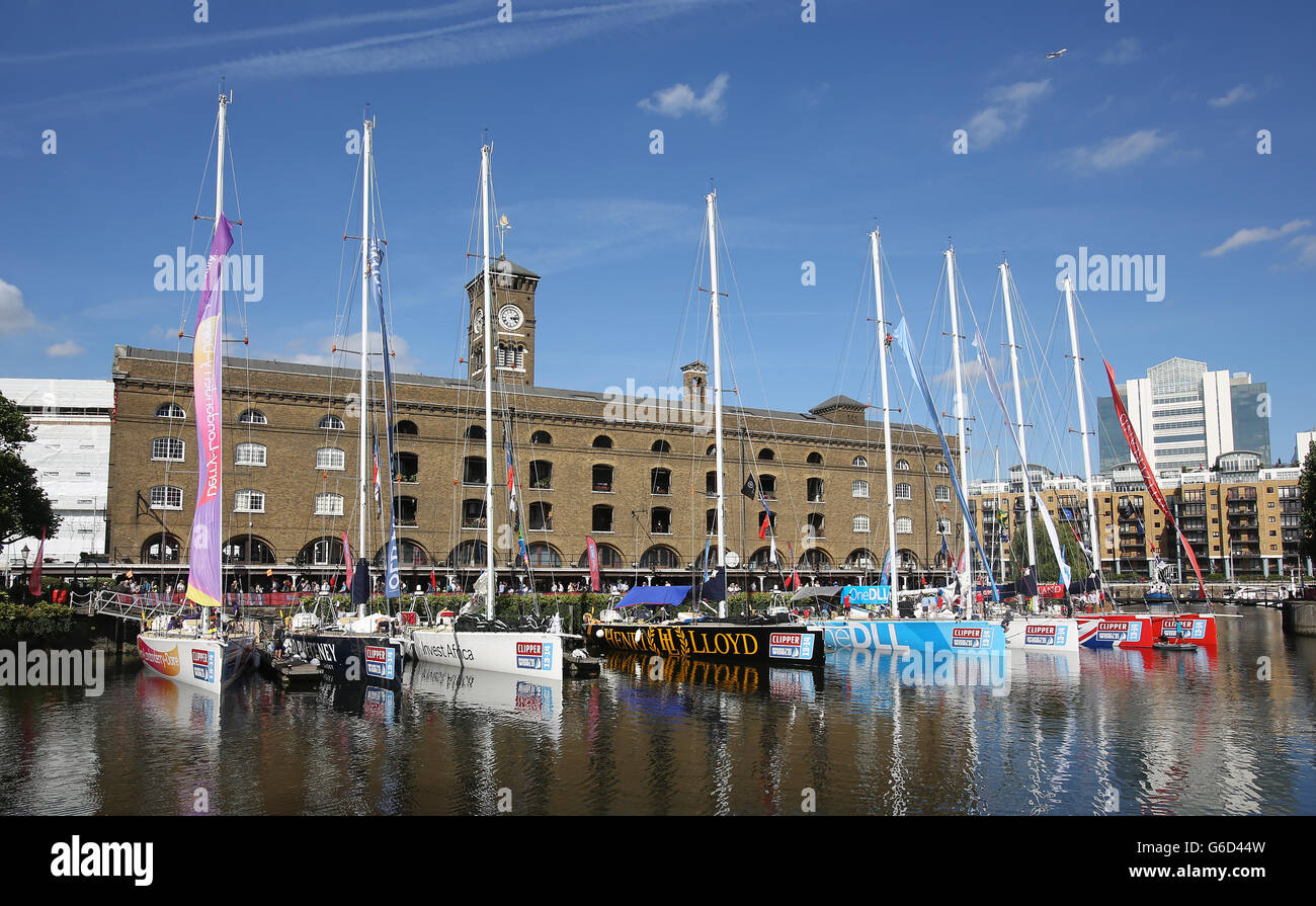 A general view of Yachts at St. Katherine Docks in London Stock Photo ...