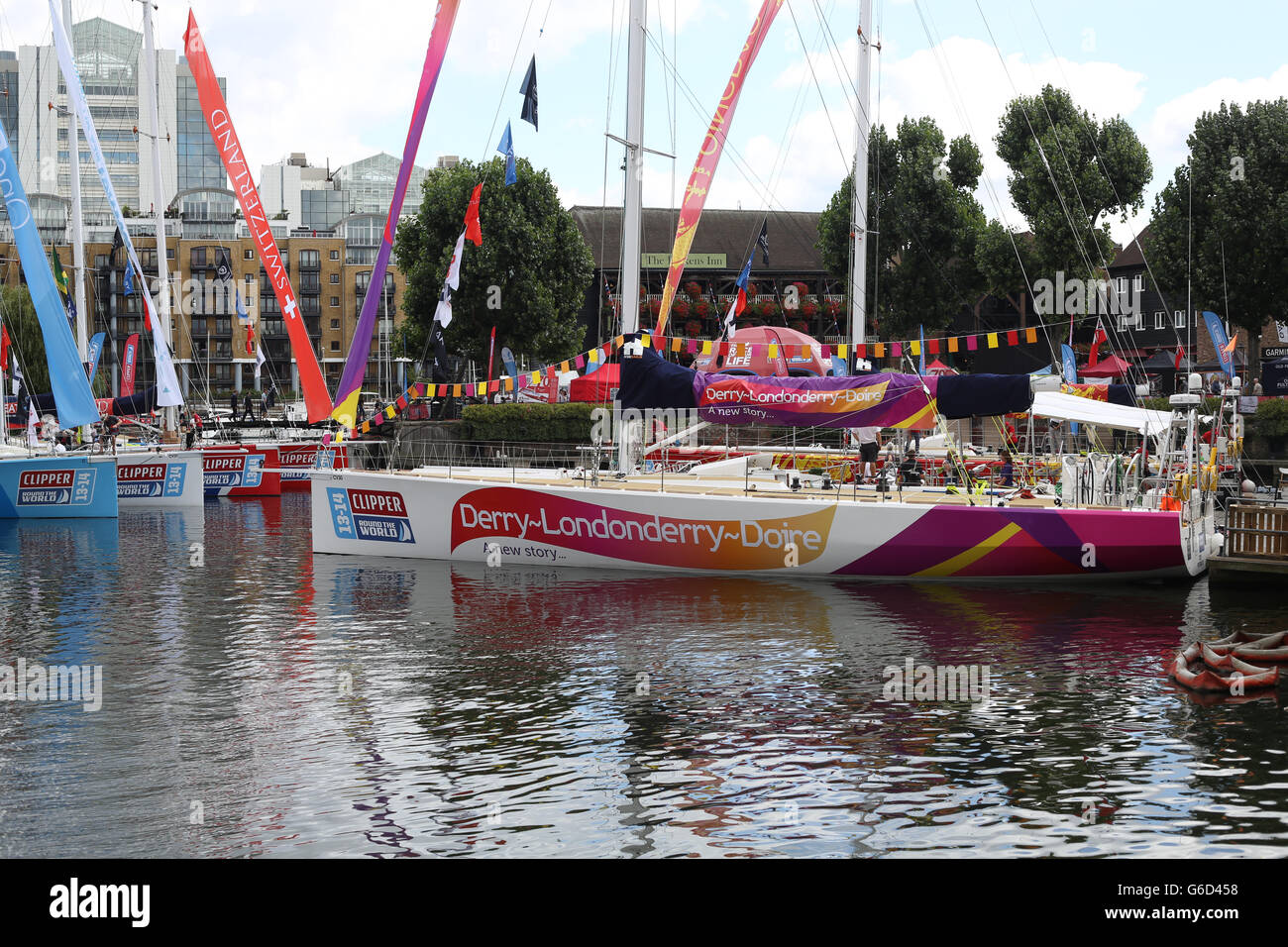 A general view of the Derry-Londonderry-Doire Yacht at St. Katherine ...