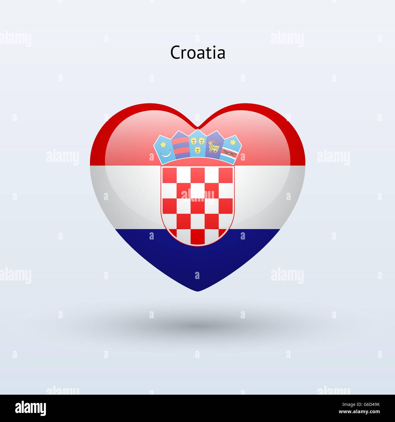 Love Croatia symbol. Heart flag icon Stock Vector Image & Art - Alamy