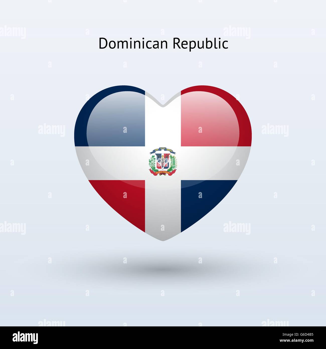 Love Dominican Republic symbol. Heart flag icon Stock Vector Image ...