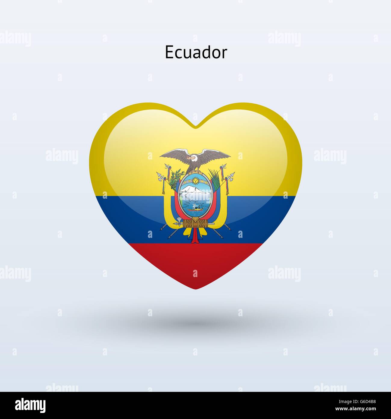 Ecuador heart Stock Vector Images - Alamy