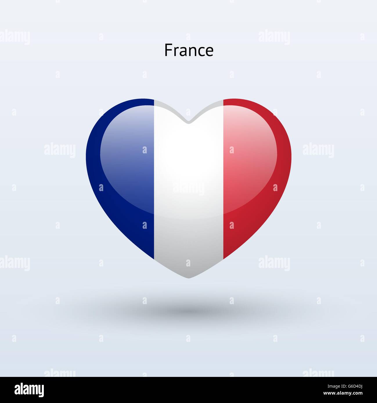 Love France symbol. Heart flag icon Stock Vector Image & Art - Alamy