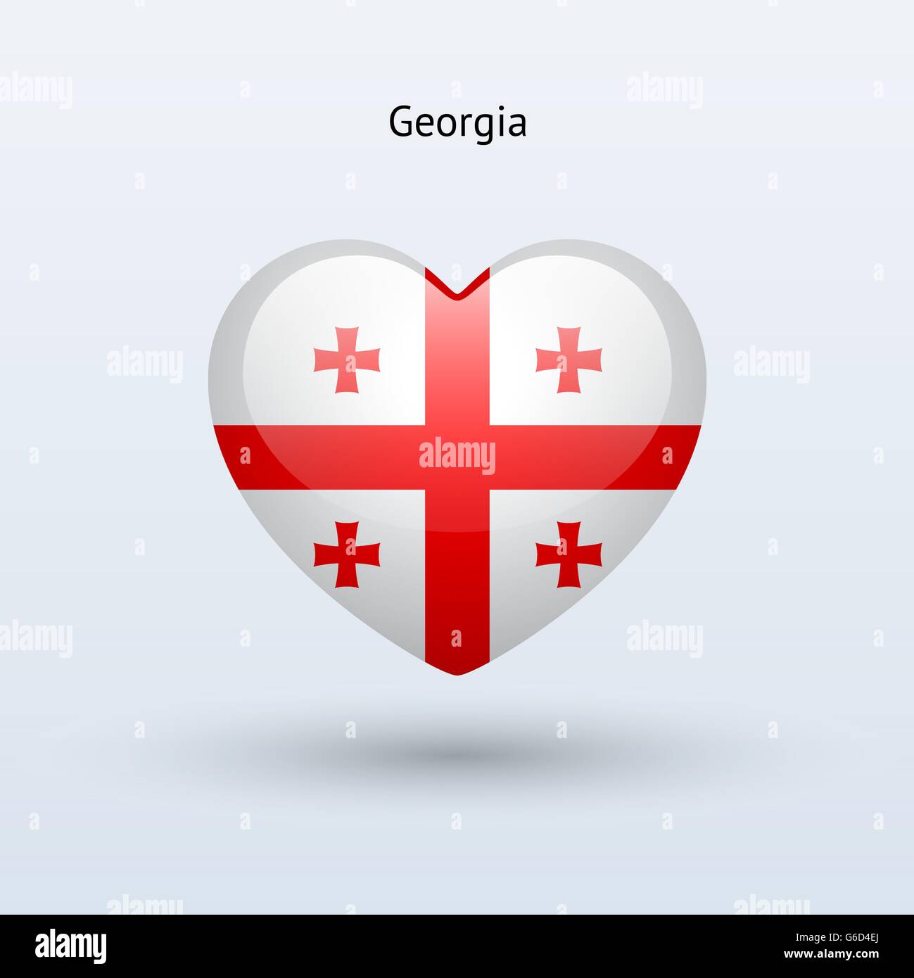 Georgia in heart icon Stock Vector Images - Alamy