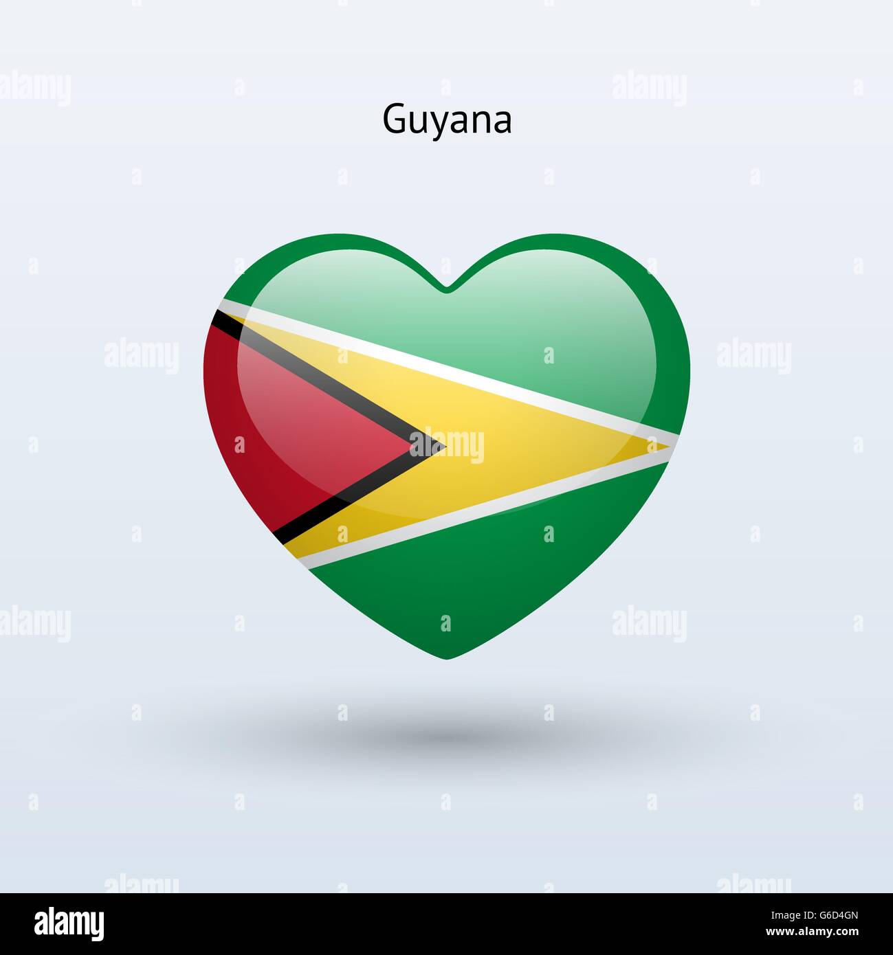 Love Guyana symbol. Heart flag icon Stock Vector Image & Art - Alamy