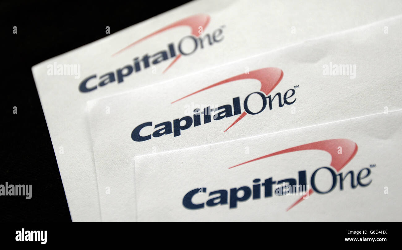General Stock, Finance. General view of Capital One headed letters ...