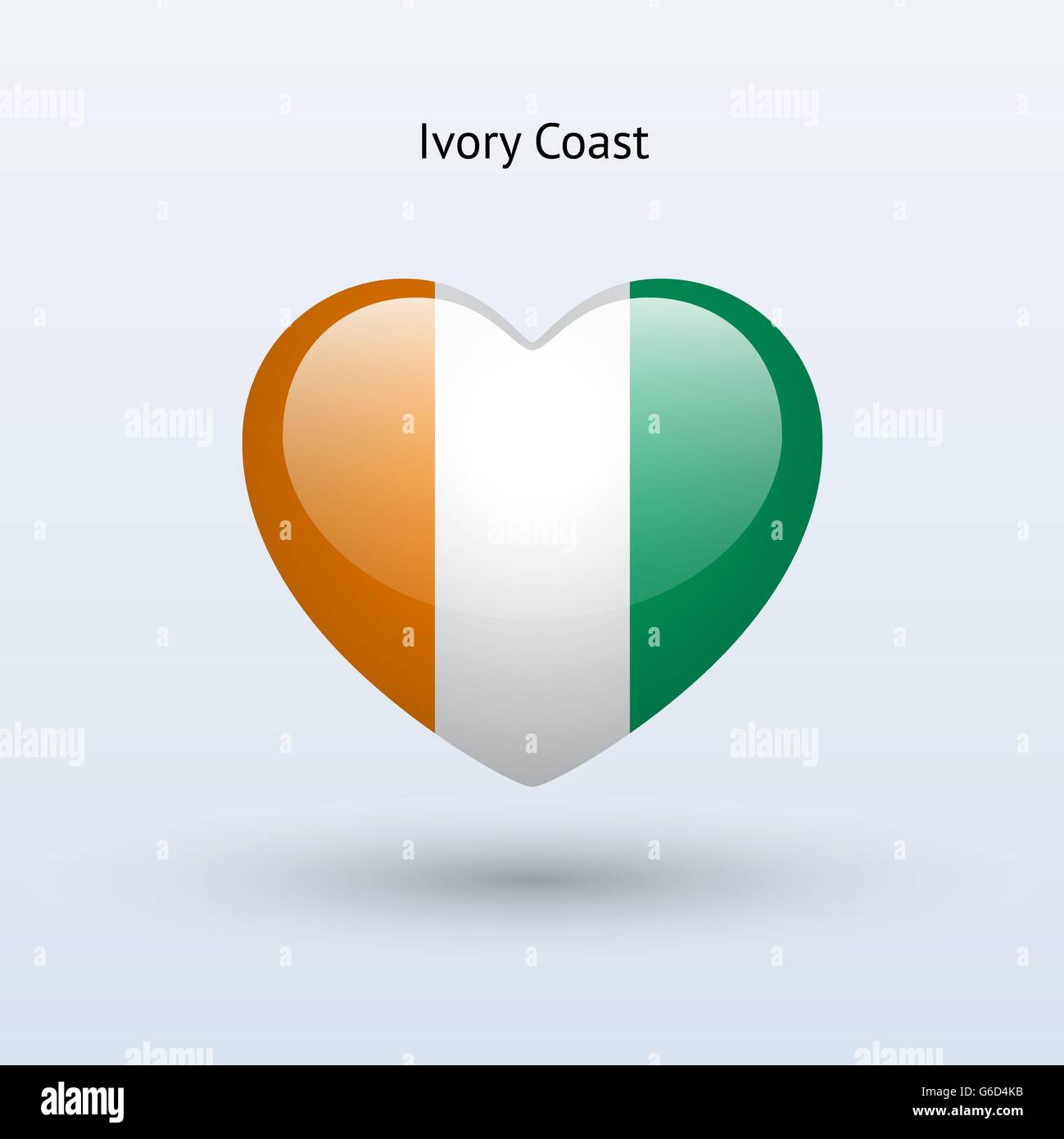 Love Ivory Coast symbol. Heart flag icon Stock Vector Image & Art - Alamy