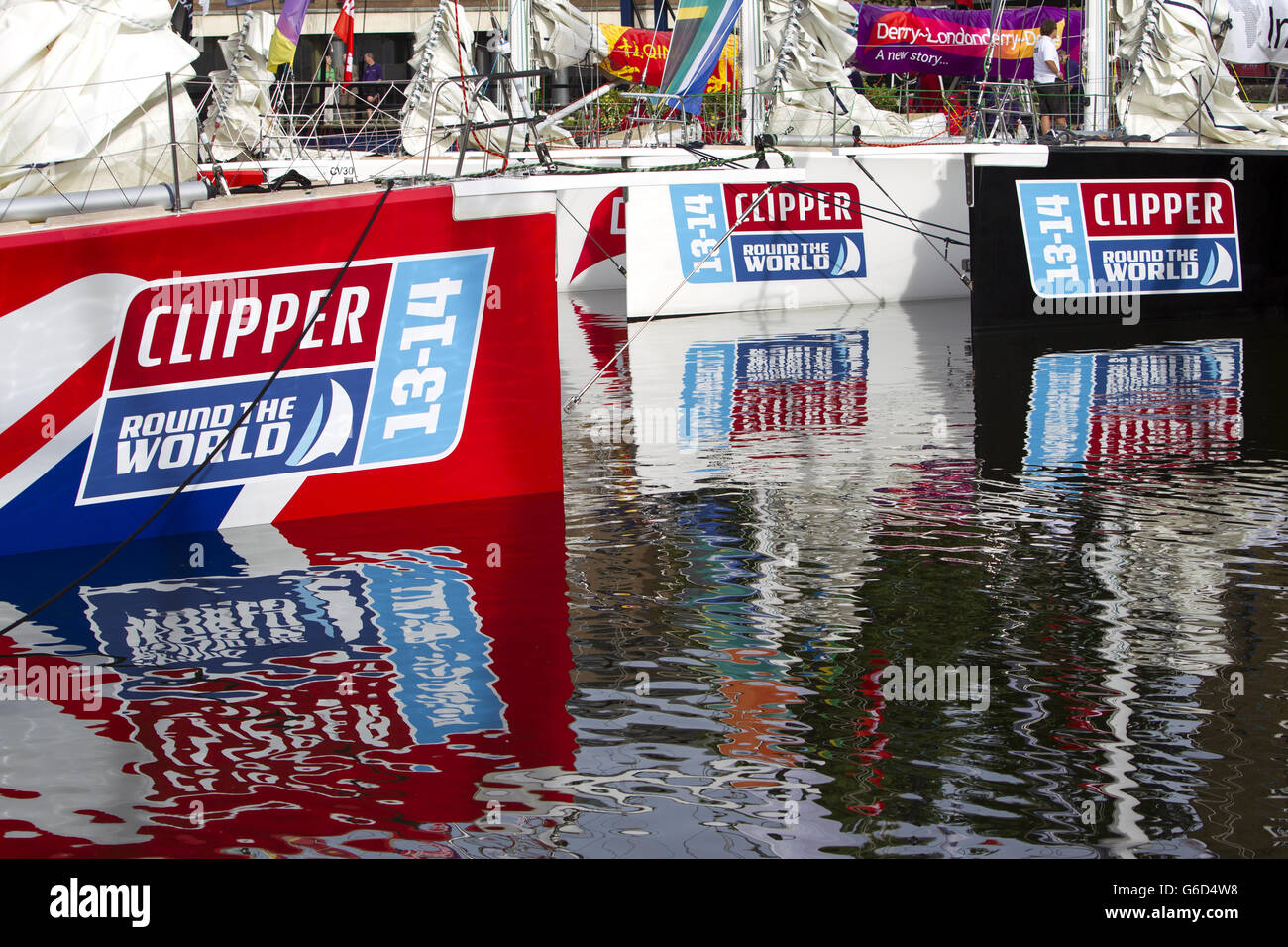 Sailing - Clipper Round the World Race - Start - London Stock Photo - Alamy