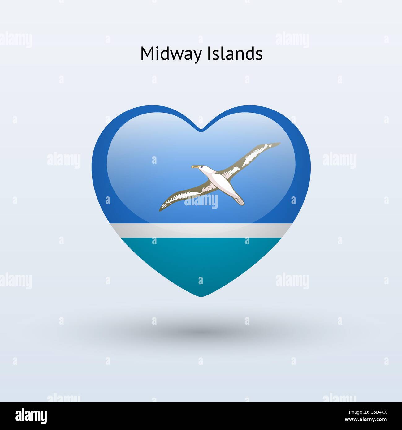 Love Midway Islands symbol. Heart flag icon Stock Vector Image & Art ...