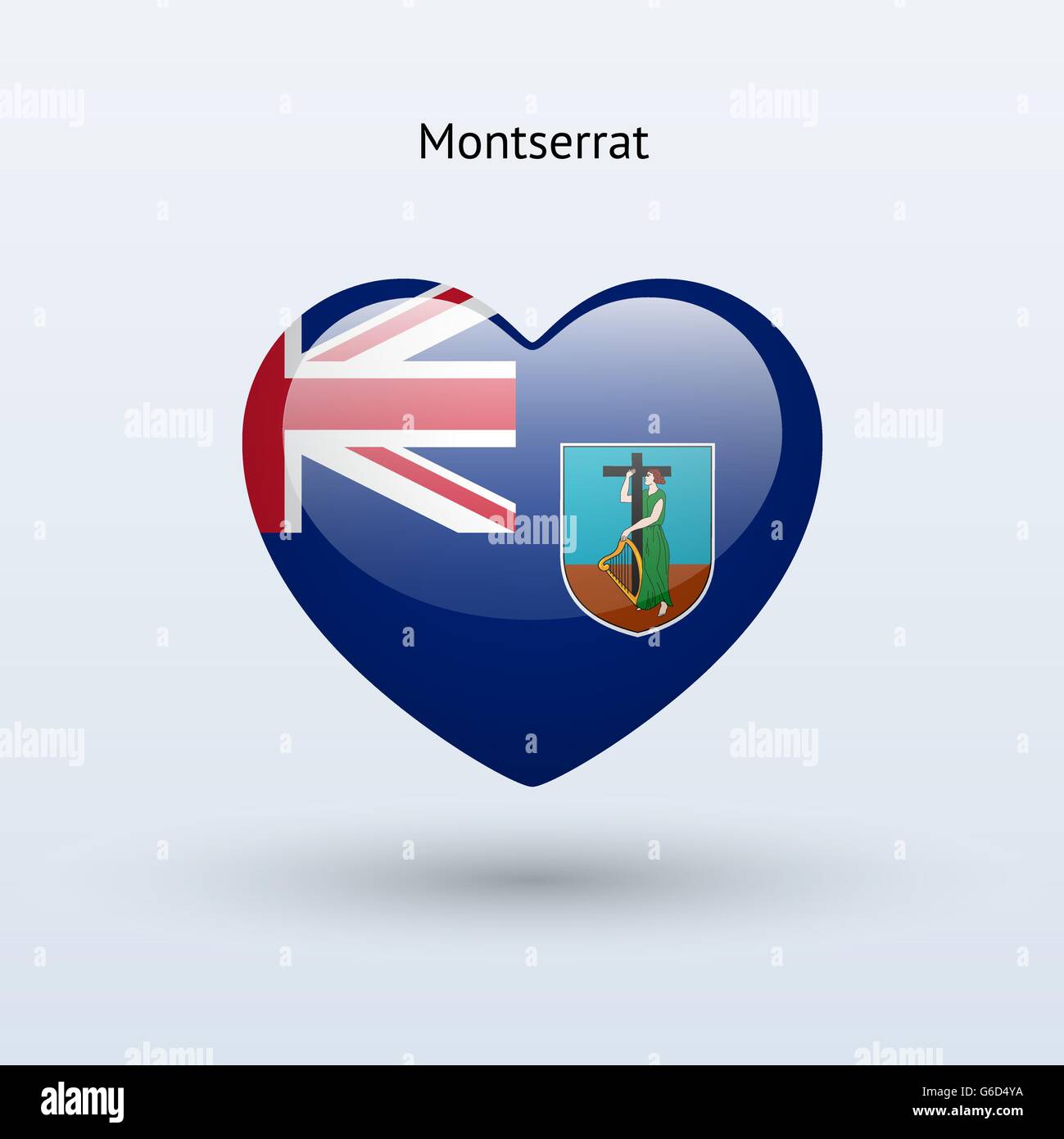 Love Montserrat symbol. Heart flag icon Stock Vector Image & Art - Alamy