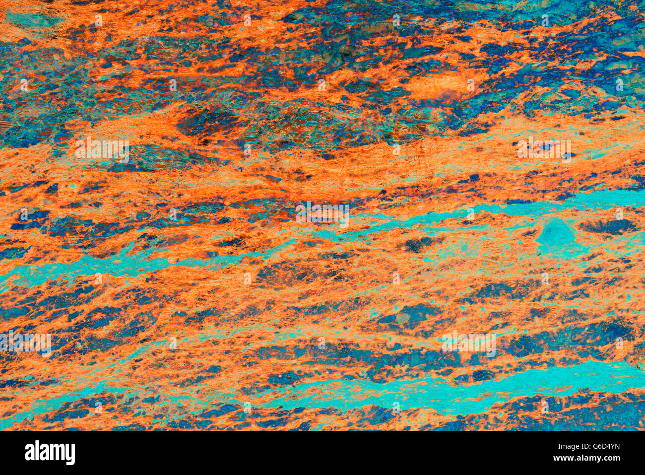 Abstract grunge texture background in blue and orange, creative stone ...