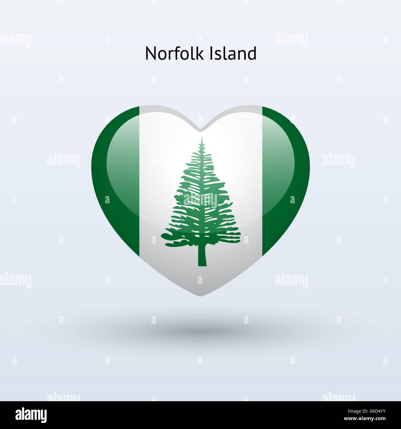 Love Norfolk Island symbol. Heart flag icon Stock Vector Image & Art ...