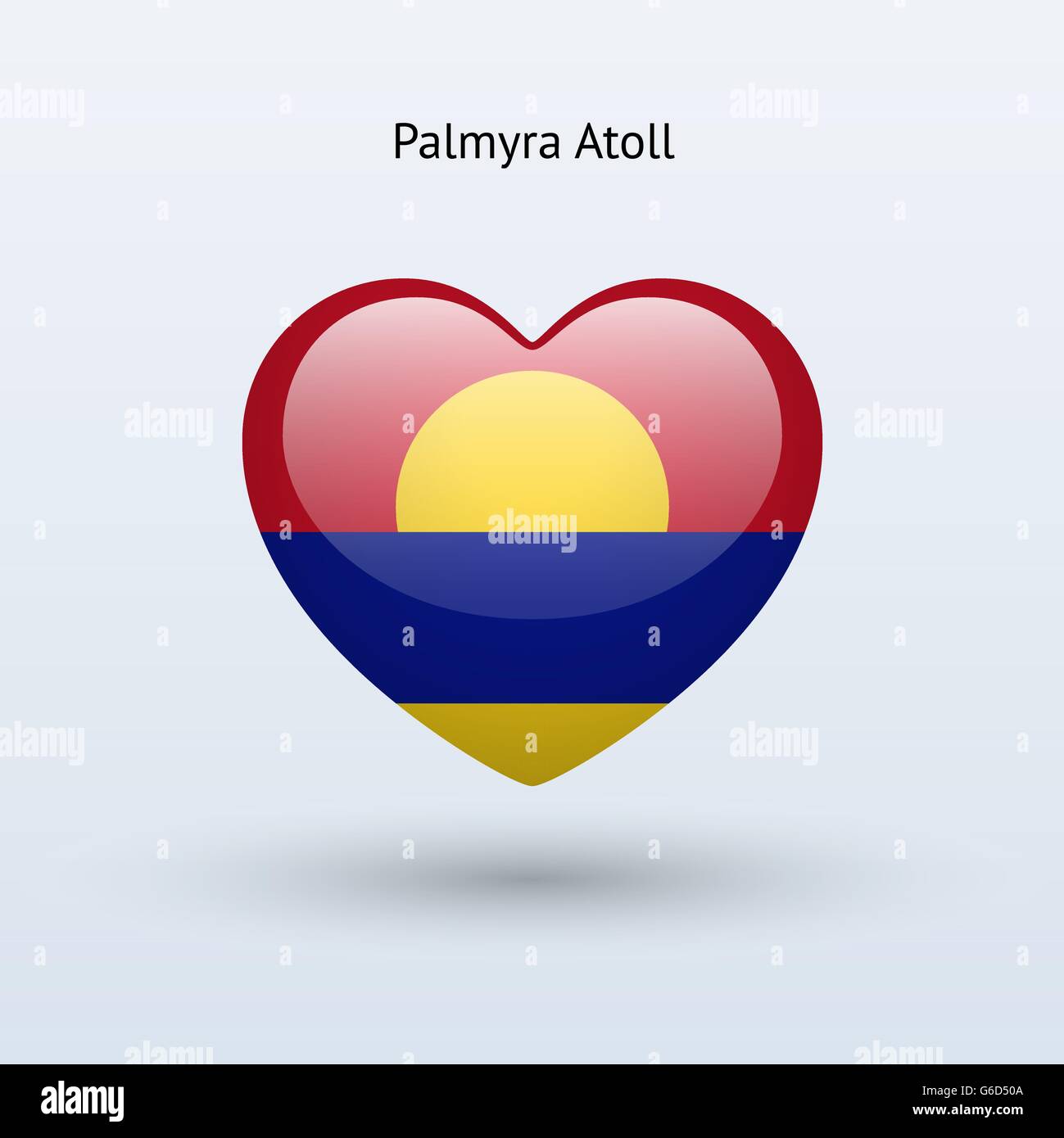 Love Palmyra Atoll symbol. Heart flag icon Stock Vector Image & Art - Alamy