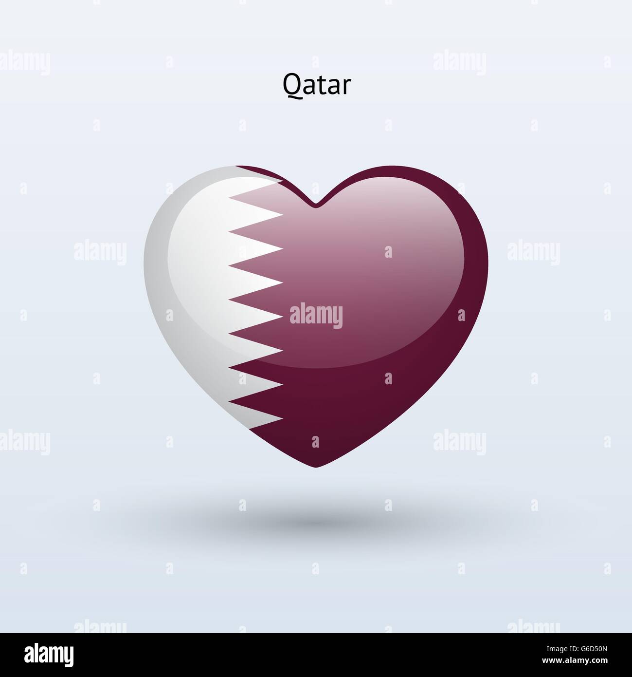 Love Qatar symbol. Heart flag icon Stock Vector Image & Art - Alamy